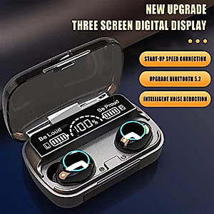 YUUAND Wireless Bluetooth 5.2 in Ear Earbuds TWS Lightweight Earbuds Built in Microphone Noise Cancelling Heavy Bass IPX5 Waterproof Earbuds with Charging Case