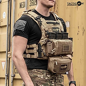 Tacticon Drop Pouch Elite | Combat Veteran Owned Company | Dangler Pouch Compatible with Any Vest with Hook and Loop at Front