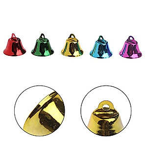 Dft 10PCS Multi-Color Pet Bird Bells Wind Chimes for Parrot Toy DIY Stainless Steel