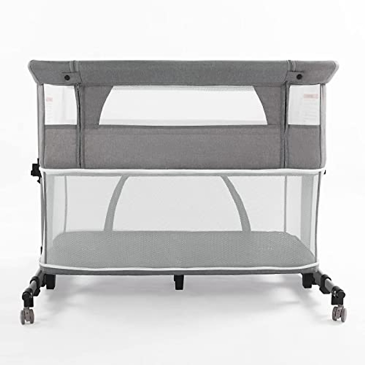 nordmiex Baby Crib,3 in 1 Bassinet for Baby,Bedside Sleeper Bedside Baby bassinets Crib for Newborn,Adjustable Portable Baby Bed for Infant/Baby,Gray