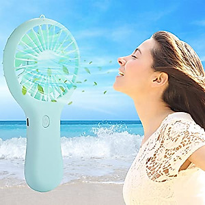Aozhen Portable Handheld Fan Mini Battery Operated Fan Personal Fan 3 Speeds Strong Wind Foldable Design for Travel, Home Office, Camping, Outdoors
