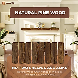 Avana Fireplace Mantel - Wall-Mounted Mantles for Over Fireplace - Farmhouse Fireplace Mantle Shelves - Handcrafted Wood Fireplace Mantels - Floating Fireplace Mantel 72 X 8 X 3 - Rustic Traditional