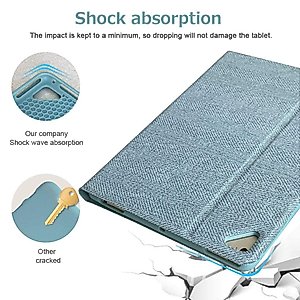 aMZCaSE iPad Pro 9.7 Inch Case with Keyboard for iPad 6th Generation(2018),iPad 5th Generation(2017),iPad Air 2 Case with Keyboard,iPad Air 1,Wireless Detachable Bluetooth Keyboard,Lake Blue
