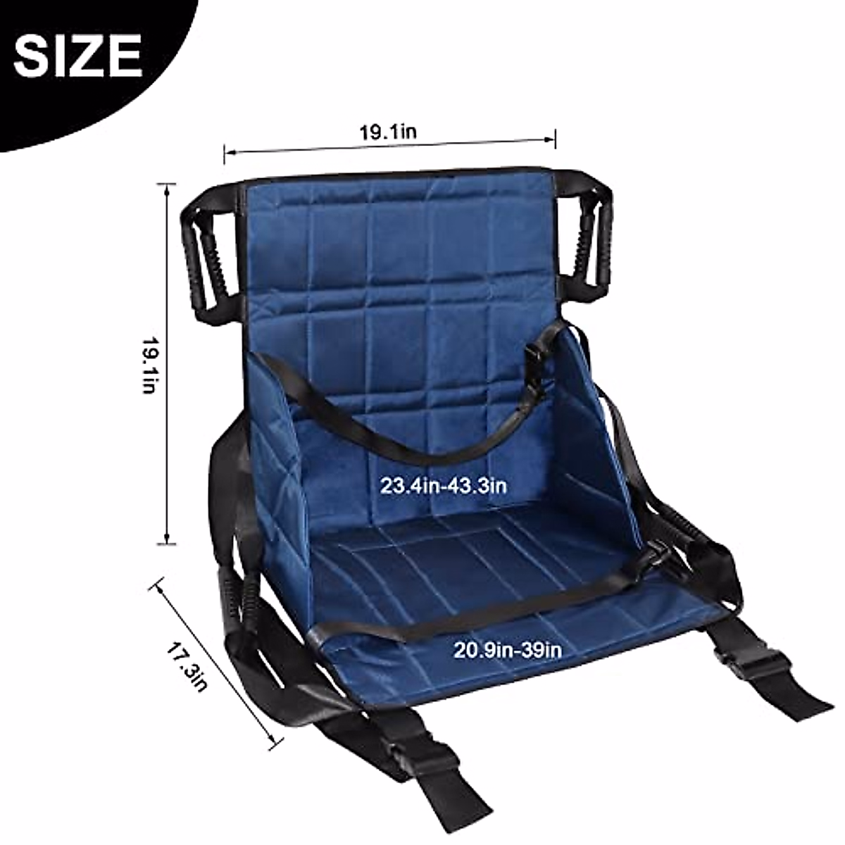 Lift Stair Slide Board Transfer, Evacuation Elevator Slide，Nylon Lift Sling Transfer Board for Body Lift, Turning（with Shoulder Strap）