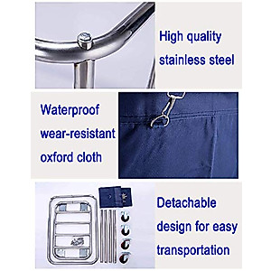 Mobile Linen Car for Hotel/Lobby, Detachable Stainless Steel Storage Cart with Universal Wheel, Can Load 100Kg, PIBM