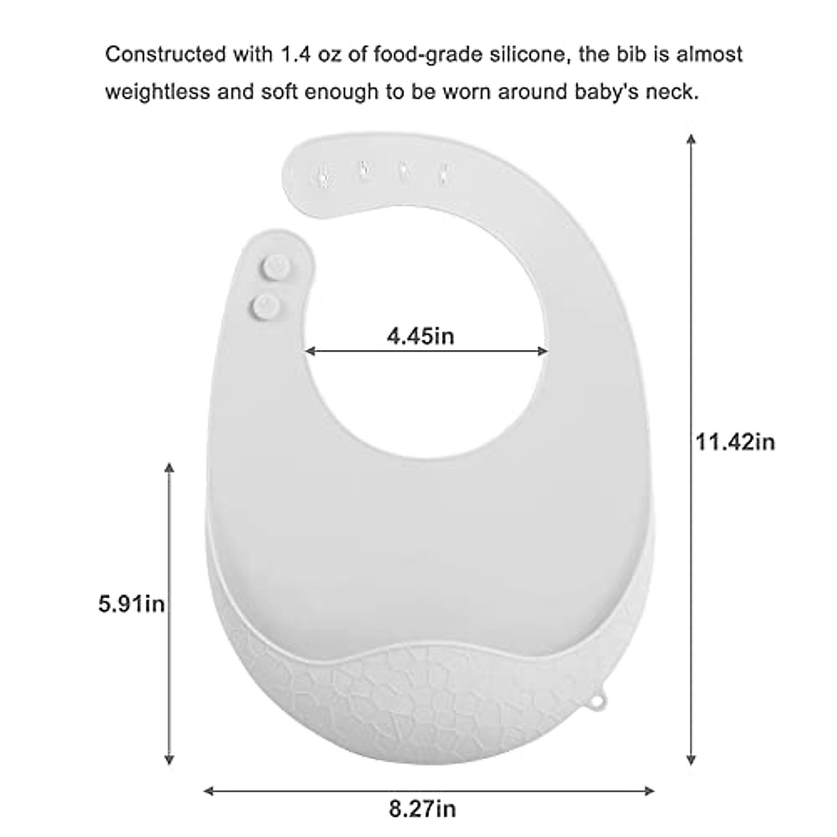 PandaEar 3 Pack Super Light Silicone Baby Bibs for Boys Girls| Waterproof Baby Bibs with Pocket Food Catcher, Soft Adjustable Silicone Feeding Bibs