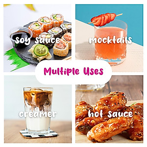 Hawaiian Shaved Ice 10 pack Free Flow Pourers, for Snowcone Syrup, Plastic Bottle Spout for Mixed Drinks, Snow Cone, Mochas & Latte Flavor - Black