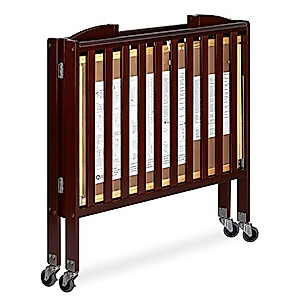 Dream On Me 3 in 1 Portable Folding Stationary Side Crib in Espresso, Greenguard Gold Certified , 41x26x40 Inch (Pack of 1)