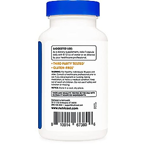 Nutricost Calcium D-Glucarate 500mg, 120 Capsules - Gluten Free, Non-GMO, Vegetarian Friendly