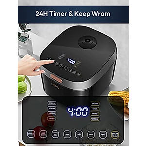 Offacy Rice Cooker, Smart Multi-Function Touch Panel, 8 Cups (Uncooked), 24-H Delay Timer, Auto Keep Warm, Nonstick Inner Pot, for Soft White Rice, Brown Rice, Sushi, Porridge
