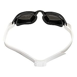 Aqua Sphere XCEED Adult Swim Goggles - Curved Lens Technology, Adjustable Nose, Smoke Lens, Black/White Frame, EP3030109LD