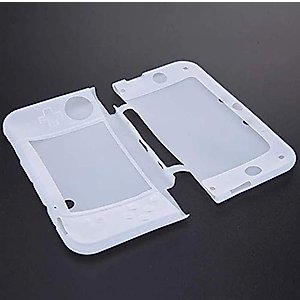 Silicone Rubber Case Protective Soft Gel Cover Skin Shell for New 3DS LL 3DS XL (White)