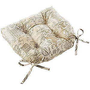 Pillow Perfect Documented Vermeil Reversible Chair Pad (Set of 2),Gold