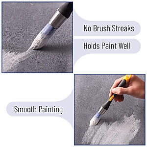 Bates- Trim Brush, 0.75 Inch, Edge Painting Tool, Trim Paint Brushes, Trimmer Edger, Trim Brush