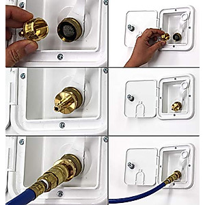 Water Blowout Quick Connect Plug Fittings for Air Compressor, Winterize Kit for RV, Camper, Outdoor Plumbing, Garden Hose, and Sprinkler Systems (One Pair)