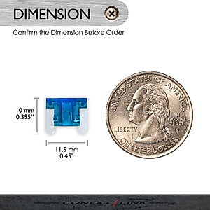 Conext Link ATMLP15-50 ATM Low Profile Fuse Nickle Plated 50 Pack (15 Amp) （14483）