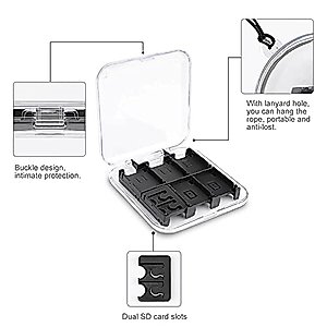 F-NAF Game Card Case Compatible with Switch Games - 12 Slots Storage Box, Slim and Portable Protective Shell Storage Bag.