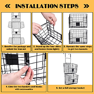 2 Pcs Kitchen Cabinet Door Organizer with Name Plate and Door Hook Wall Mount Kitchen Cabinet Organizer Cutting Board Organizer over Door Organizer for Pantry, Baking Sheet, Plastic Wrap,Cutting Board