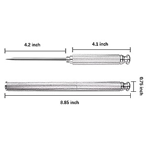 MUMIAO Ice Picks Aluminium Alloy Handle Stainless Steel Knife With Safety Cover Ice Tool Kitchen Tool for Restaurant Bar Home (Silver)