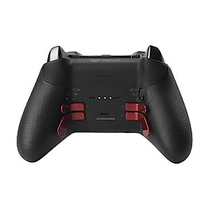 TOMSIN Replacement Magnetic Buttons Kit for Xbox Elite Controller Series 2 Accessories, Includes 6 Metal Plating Joysticks, 4 Paddles, 2 D-Pads, 1 Adjustment Tool (Plating Red)