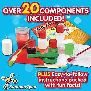 PlayMonster Science4you — Kaboom-Explosive Science — 14 Explosive Experiments About Chemistry — Fun, Education Activity — for Kids Ages 8+