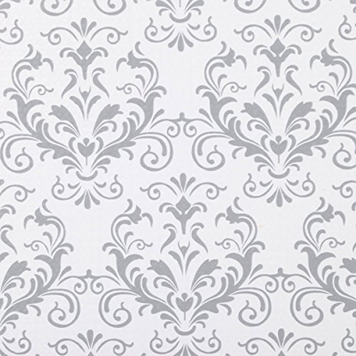 Duck Smooth Top EasyLiner, 12-inch x 10 Feet, Grey Damask