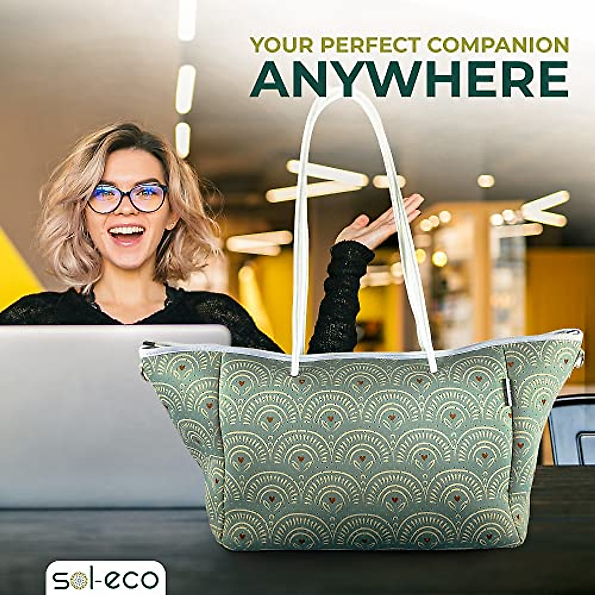 Sol-Eco Neoprene Bags for Women, Neoprene Crossbody Bags for Women with Zipper, Moving Board and Small Purse, Neoprene Beach Bags, Perfect for Gym, Beach & Travel valentine day gift