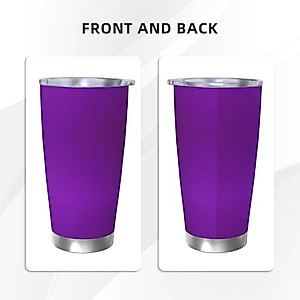 WXZYFP Car cup (single silver rim), can use a straw or drink directly, easy to use.Solid color dark purple