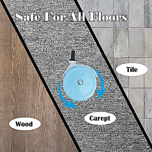 BAYWYI Baby Walker Wheels Replacement, Set of 2, Baby Walker Accessories, Plastic Rubber Wheels Casters, Universal Wheels, Blue-3, 8mm