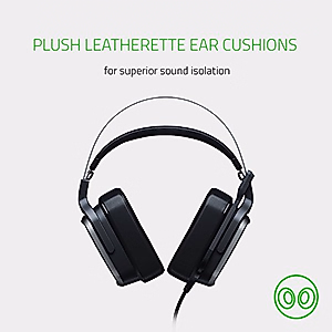 Razer Tiamat 7.1 v2 Gaming Headset: Dual Subwoofers - Audio Control Unit - Rotatable Boom Mic - Works with PC - Classic Black