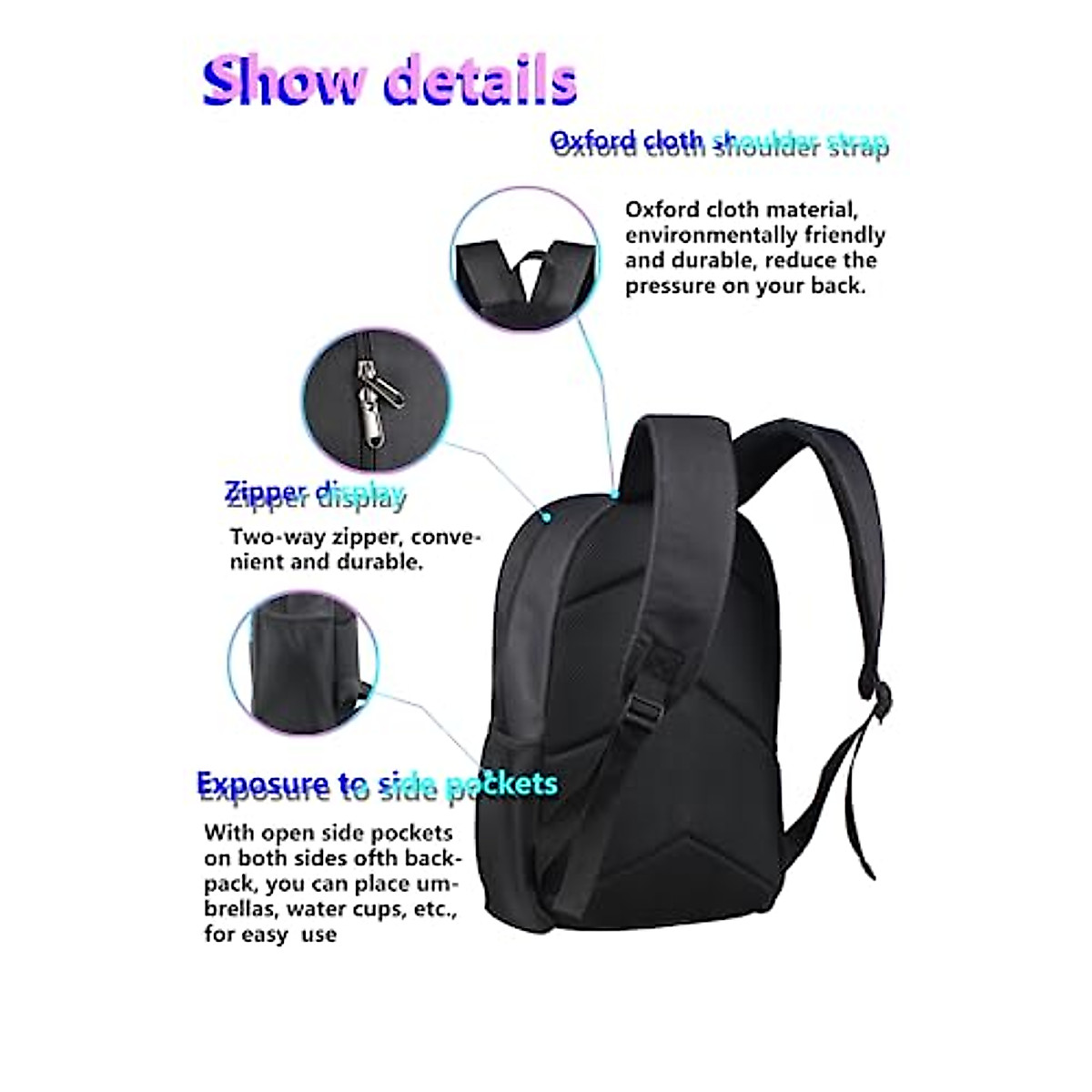 HVI Unisex Game Backpack 3d Printed Cartoon Casual Daypacks Travel Bags Sport Knapsack 4-One Size