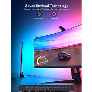 Govee LED Strip Lights(55'') & Gaming Light Bars(17'') with Camera, Smart DreamView G1 Pro Gaming Lights for 24"-32" PC with Color-Match Video, Music Sync & 42 Scene Modes Specially Built for Gamers
