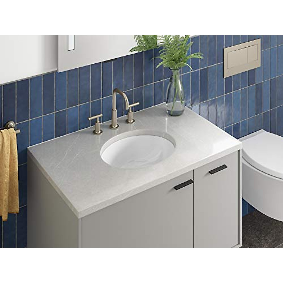 KOHLER K-2209-0 Caxton Under-Mount Bathroom Sink, White