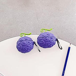 HENJI Case for Airpods Pro, Japan Anime Cute 3D Devil Fruit Earphone Cases for AirPods Pro, Hot Cartoon Cover with Hook for Girls Kids Women Men (Gum Fruit)