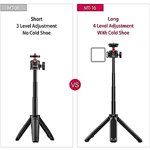 Camera Phone Tripod Flexible for Gopro - Mini Desktop Table Tripod Extendable Handle Selfie Stick Phone Hot Shoe Mount Remote Shutter Vlog Kits for Sony iPhone Gopro Hero Black
