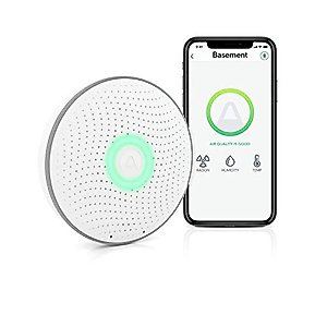 Airthings Wave 1st Generation - Smart Radon Detector with free app – Easy-to-Use – Temp and Humidity – Accurate – No Lab Fees – Battery Operated