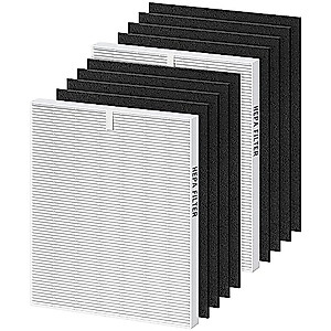 MORENTO Airmega AP-1512HH Replacement Filter for Coway, Compatible with Coway Airmega AP1512HH Air Purifier, Compared to Part #3304899, 2 HEPA Filters & 8 Carbon Filters, 2-Pack