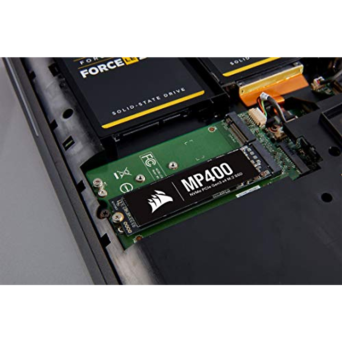 Corsair MP400 8TB M.2 NVMe PCIe x4 Gen3 SSD (Sequential Read Speeds of up to 3,480 MB/s, Write Speeds of up to 3,000 MB/s, High-Density 3D QLC NAND) Black