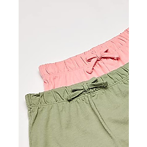 The Children's Place Baby Girls' Shorts 2-Pack, Rose/Olive, 2T