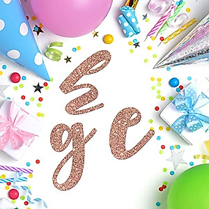 Halodete Last Fling Before the Ring Banner, Engaged Banner, Bridal Shower, Wedding Party Garland Bunting Decorations - Rose Gold Glitter