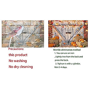 YYNXSY Fall Thanksgiving Backdrop Autumn Pumpkin Harvest Barn Background Hay Maple Leaves Baby Shower Banner Supplies Photo Booth Prop 7X5FT YY-2515