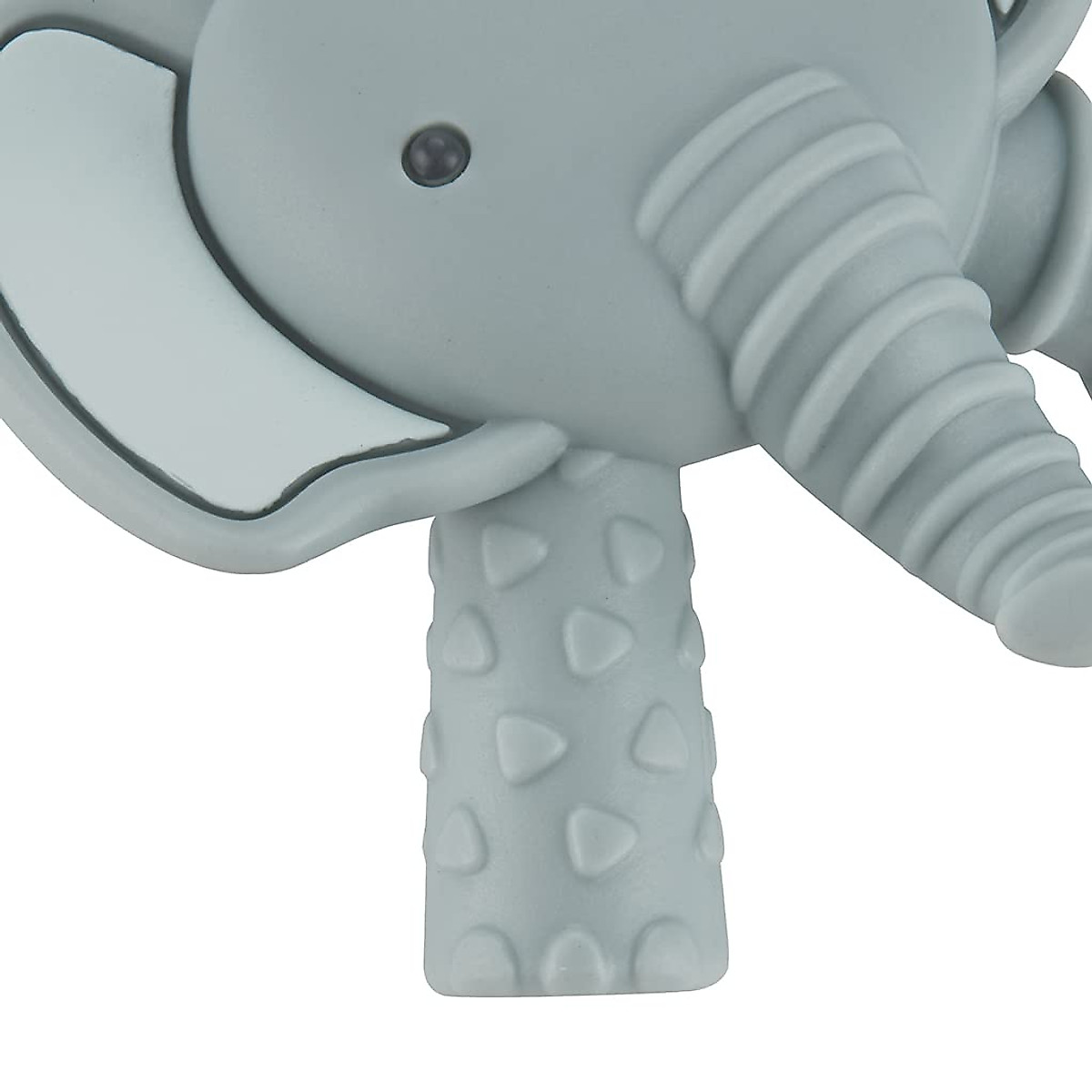 Itzy Ritzy - Ritzy Teether for Molars - Massages Sore Gums & Reaches Back Molars - Silicone Baby Teething Toy with Multiple Textures & Flexible Design - Teething Relief for 3 Months & Up (Elephant)