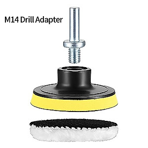 Wool Polishing Buffing Pads, 12 Pcs 3 Inch Car Polishing Buffing Wheel with Hook and Loop Back for Drill Buffer Attachment, Car Buffer Polisher Kit for Car Polishing, Waxing, & Compound Cutting