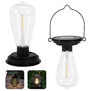 XINGTONG Replacement Solar Light Tops-2 Pack Solar Light Bulbs-with Bulb for Solar Lantern Light Multi-Size Adjustment and Multi-Purpose Use
