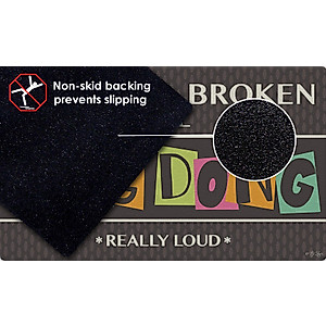 Toland Home Garden 800433 Ding Dong Doorbell Funny Door Mat 18x30 Inch Welcome Outdoor Doormat for Entryway Indoor Entrance