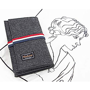 PACMAXI Pencil Holder Organizer 8 Slot, Felt Pencils Storage Organizer for Travel Drawing, Pencil Storage Case, Best Gift for boy, Boyfriend, student, kids. (No Pencil Included