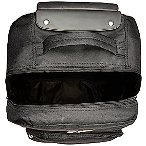 Rockland Double Handle Rolling Backpack, Black, 17-Inch