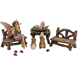 PRETMANNS Fairy Garden Fairies Figurines - Fairy for Fairy Gardens - Fairy Garden Accessories - Miniature Garden Fairy Bella & Outdoor Fairy Garden Supplies - Fairy Garden Starter Kit - 14 Pieces