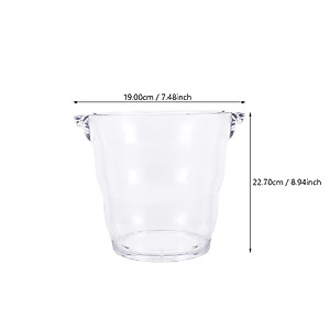 CLISPEED Wine Cooler Bucket Acrylic Wine Barrel Portable Bath Wine Bottle Chilling Tub Ice Bucket Square Stand Wine Ice Bucket Wine Bucket Cocktail Ice Bucket Ice Cubes Bucket Drinks Beer