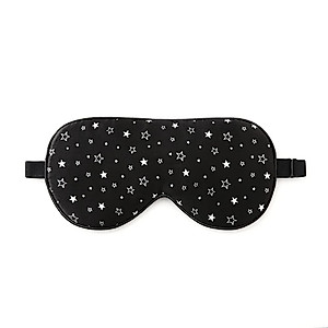 Tim & Tina 100% Silk Sleep Mask Comfortable,Super Soft Blindfold Eye mask Block Light for Sleeping,Shift Work,Naps,Travel,Yoga with Adjustable Strap (Silvery Stars)
